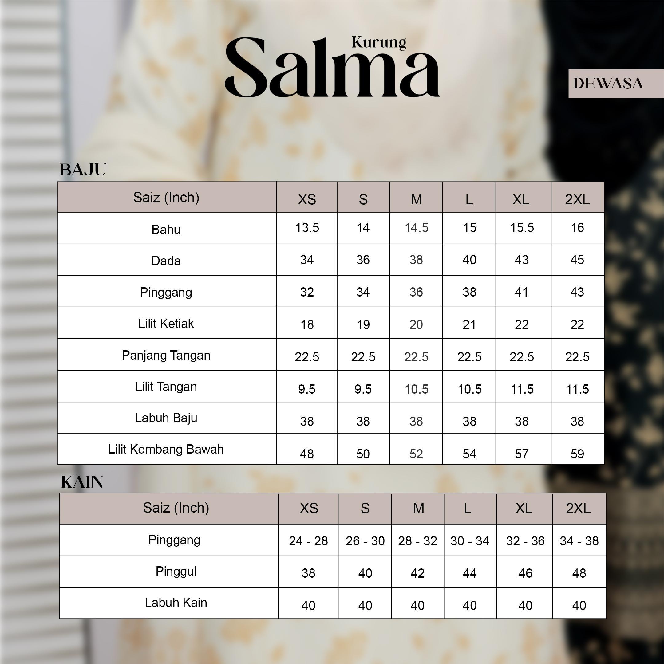 KURUNG SALMA WITH SELENDANG (READY STOCK) - JELITA WARDROBE | Shopee ...