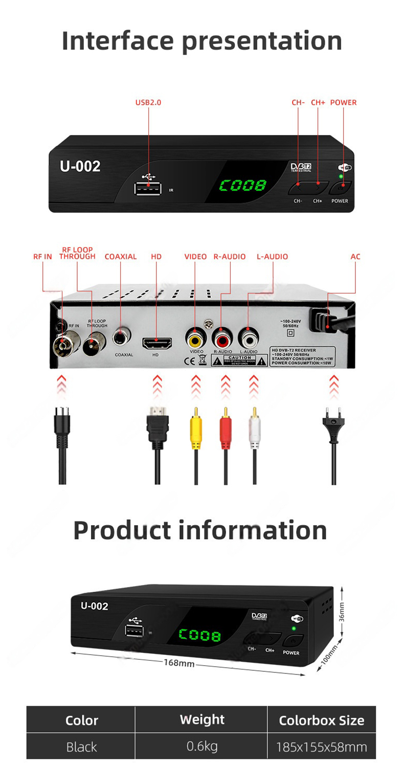 [Ready Stock] U-002 DVB-T2 MYTV DIGITAL TV DECODER 1080P Set Top Box ...