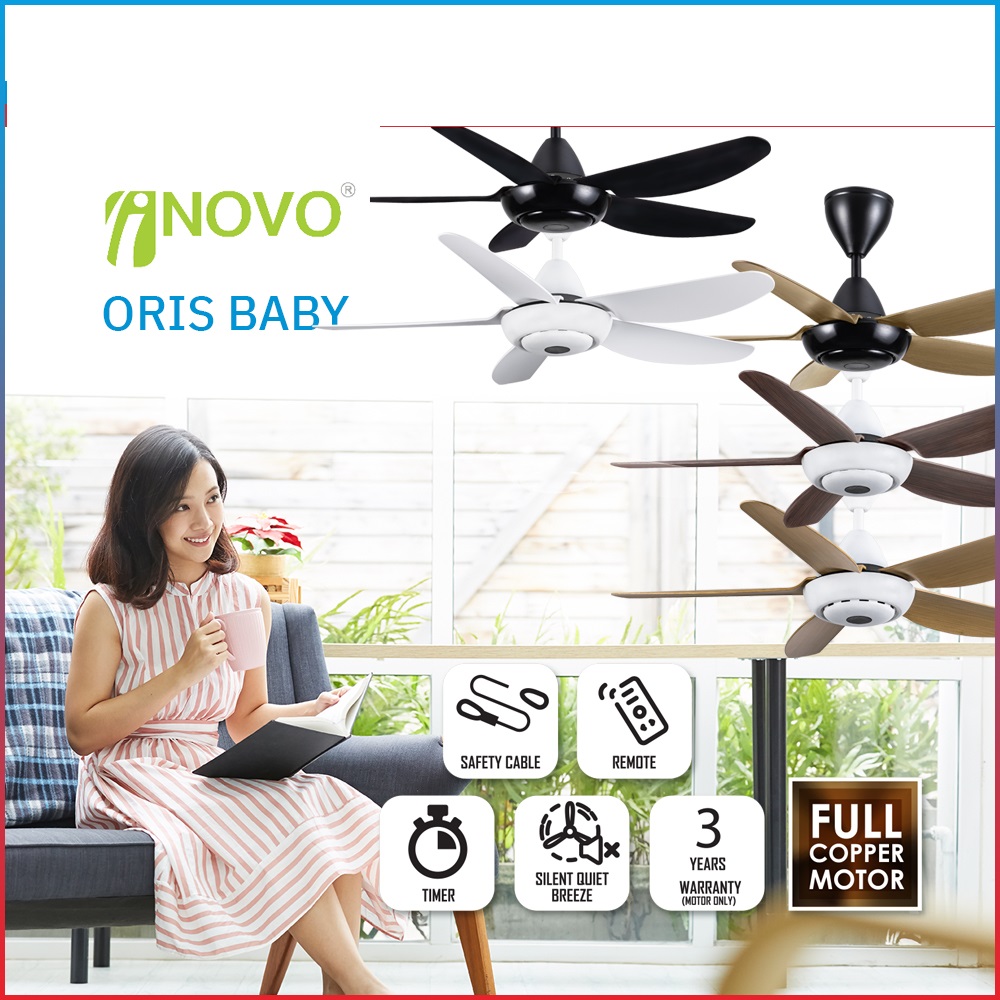 INOVO ORIS 40 / ORIS/I BABY 40 Inches AC Motor 5 Blade Remote Control 6 ...