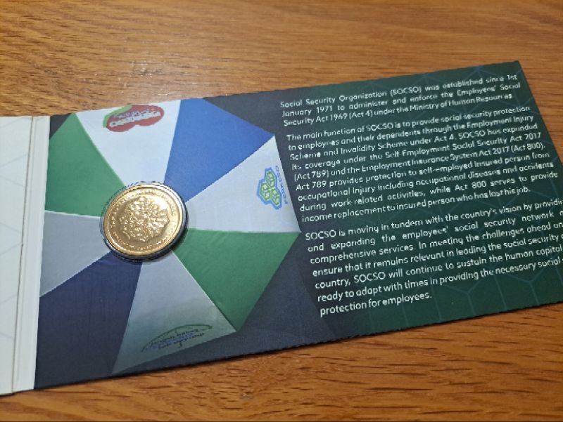 2021 Malaysia Perkeso Socso 50th Anniversary Ringgit RM1 Commemorative ...