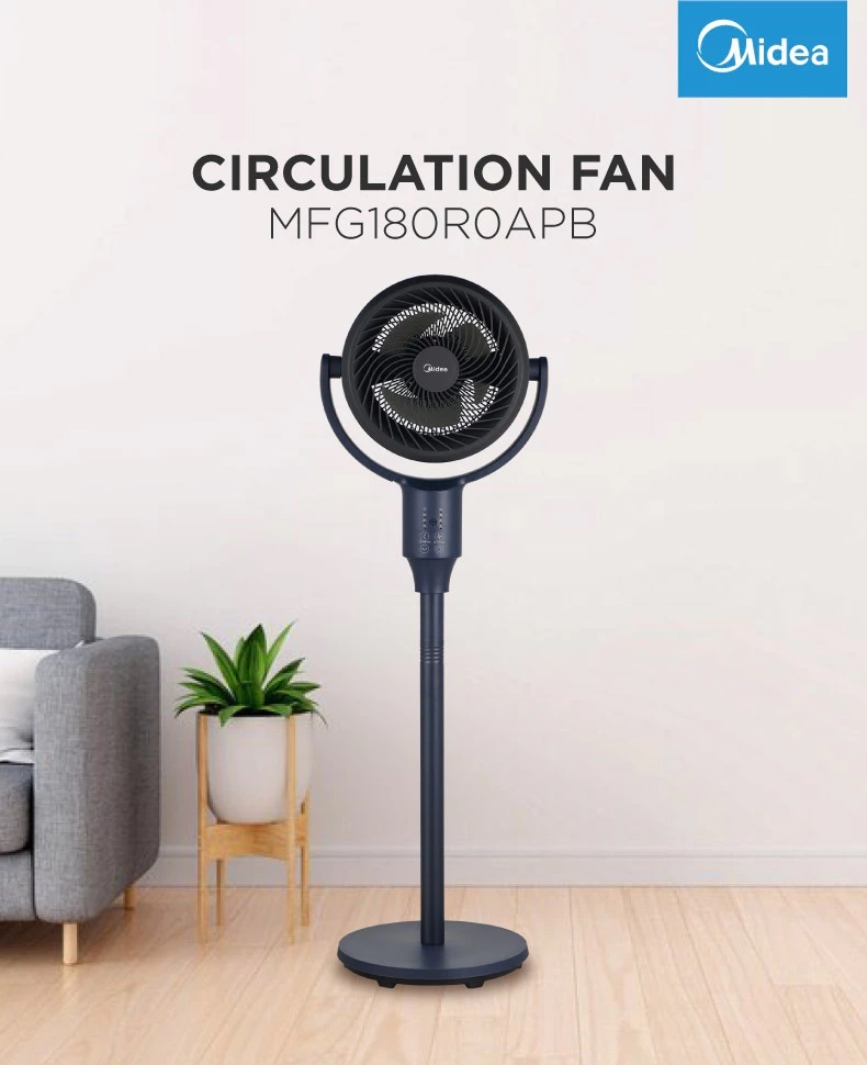 Midea 3 Blades 7 Inch Turbo Air Acceleration System Circulation Fan ...