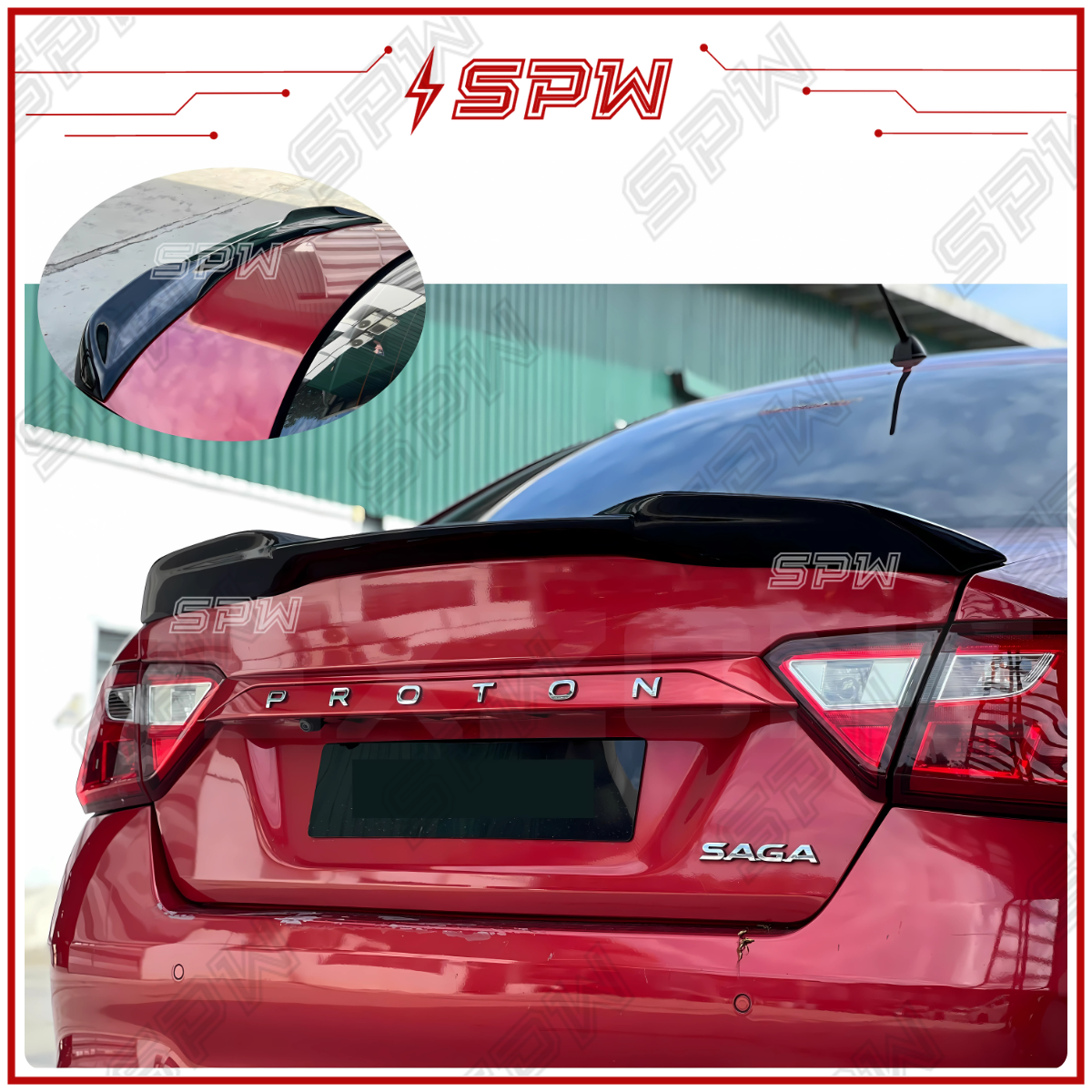 Proton Saga (2016-2025) VVT MC1 MC2 RS Spoiler RS-Design Rear Lip Wing ...