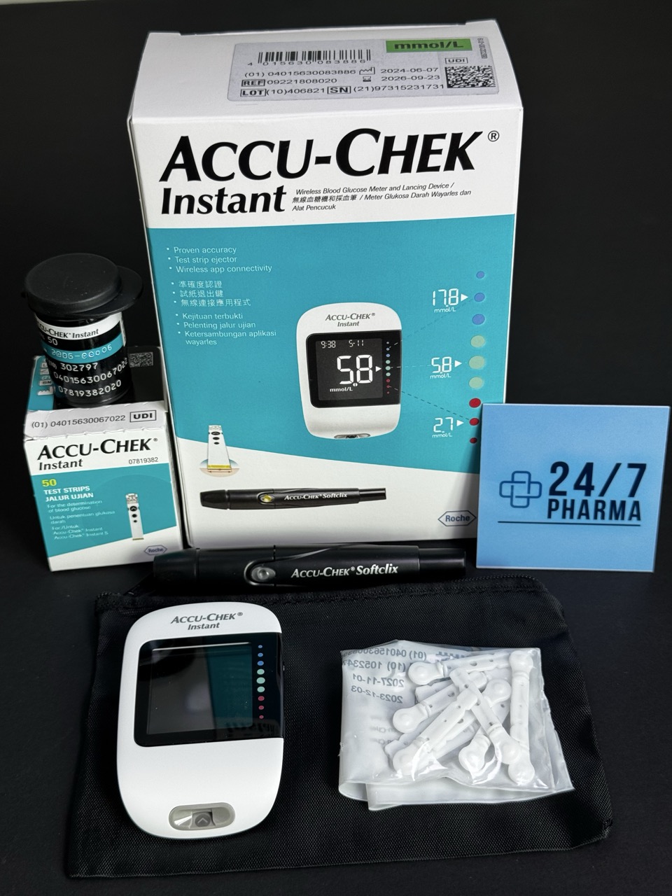 Accu-chek Instant S Starter Kit Blood Glucose Meter accuchek accucheck ...