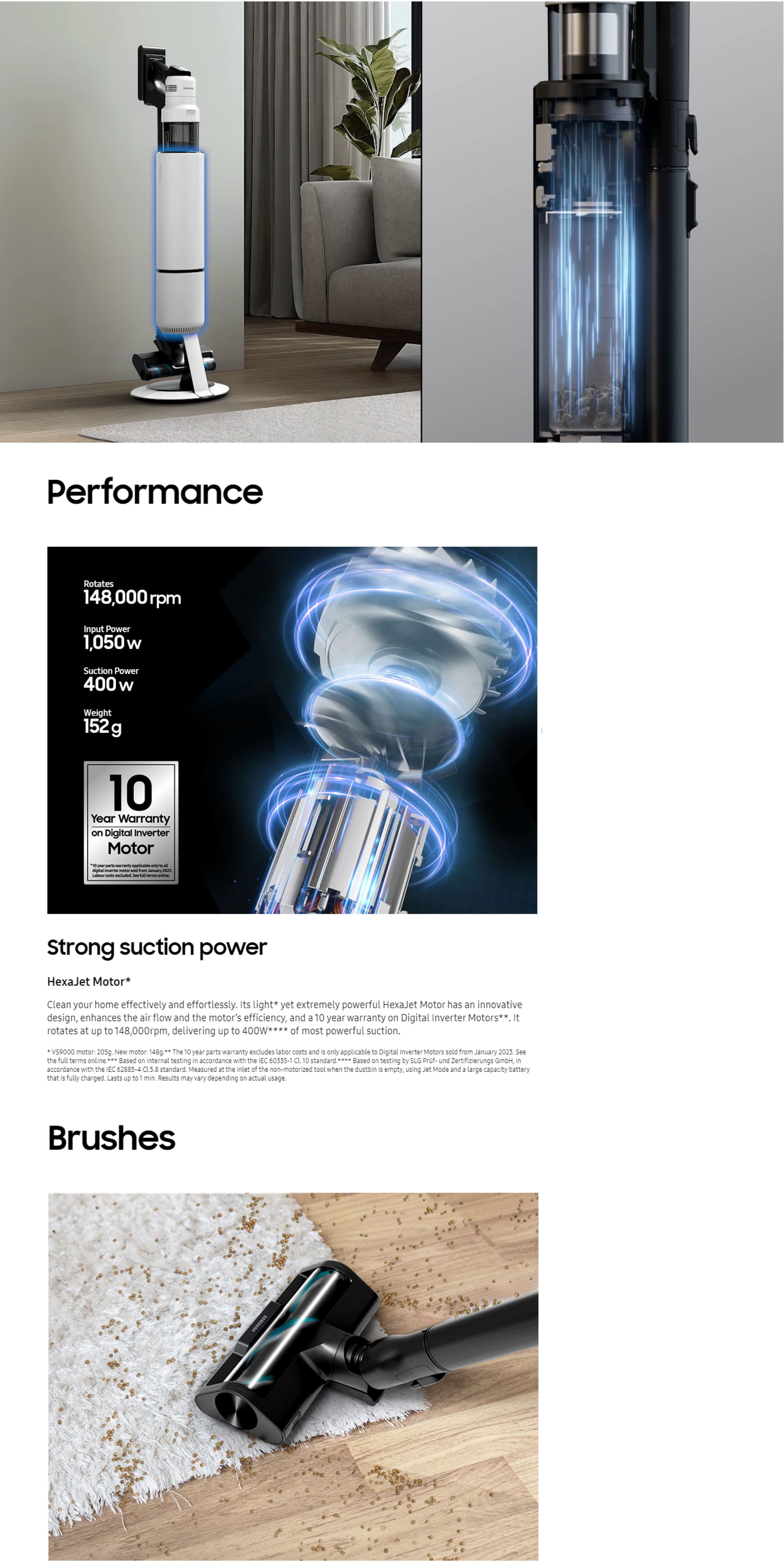 Samsung 400W Bespoke AI Jet™ Ultra - AI Cleaning Satin Greige ...