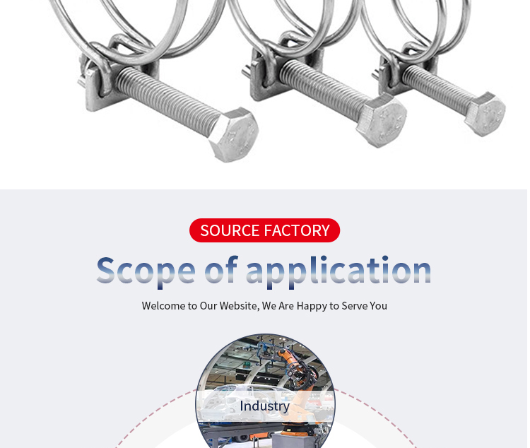 SS304 HOSE CLAMP CLIP DOUBLE WIRE HOSE CLAMP CLIP Radiator hose clamp ...