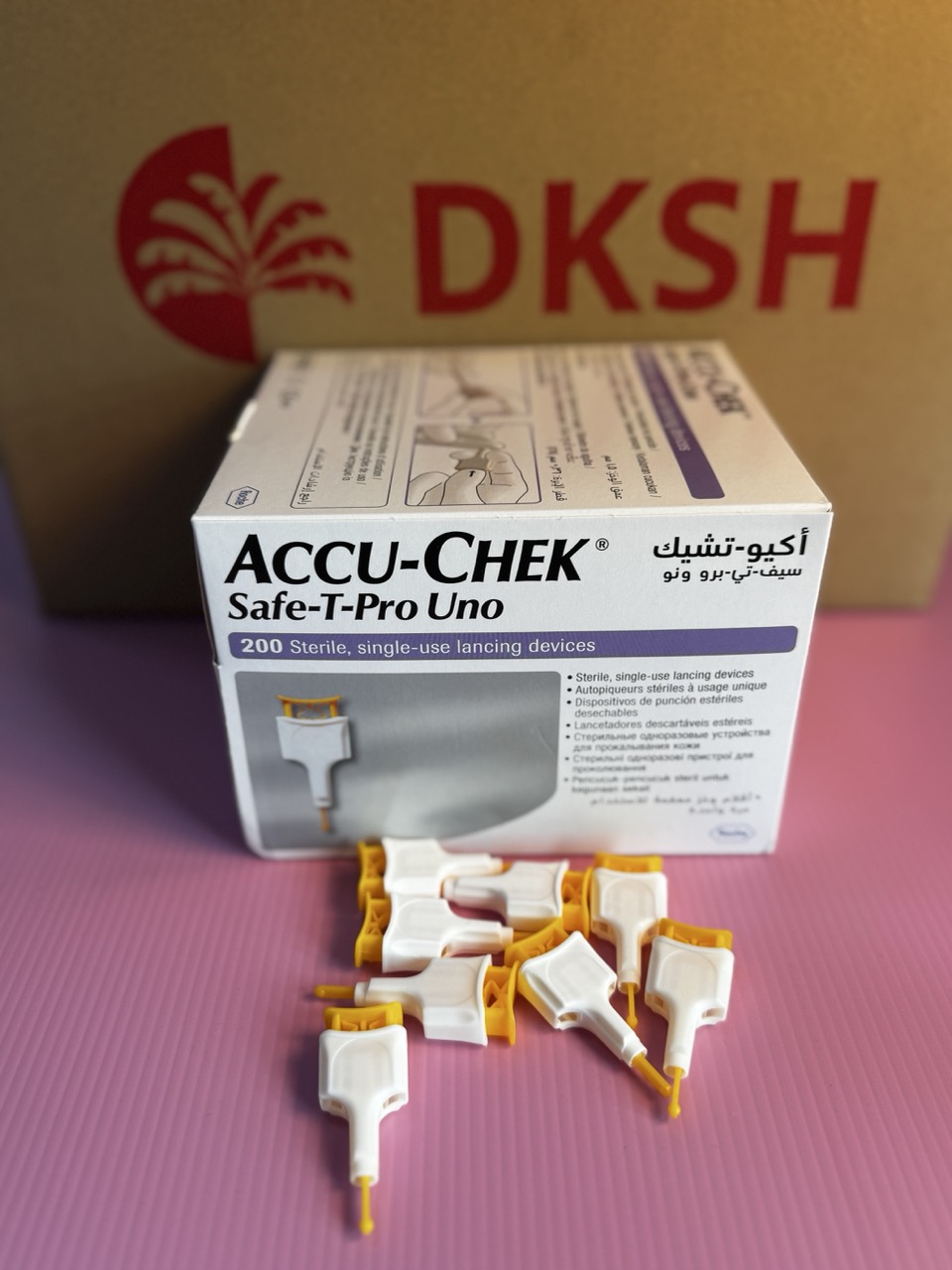 ACCU-CHEK Safe-T-Pro Uno Single-use Lancet Device accuchek accu-check ...