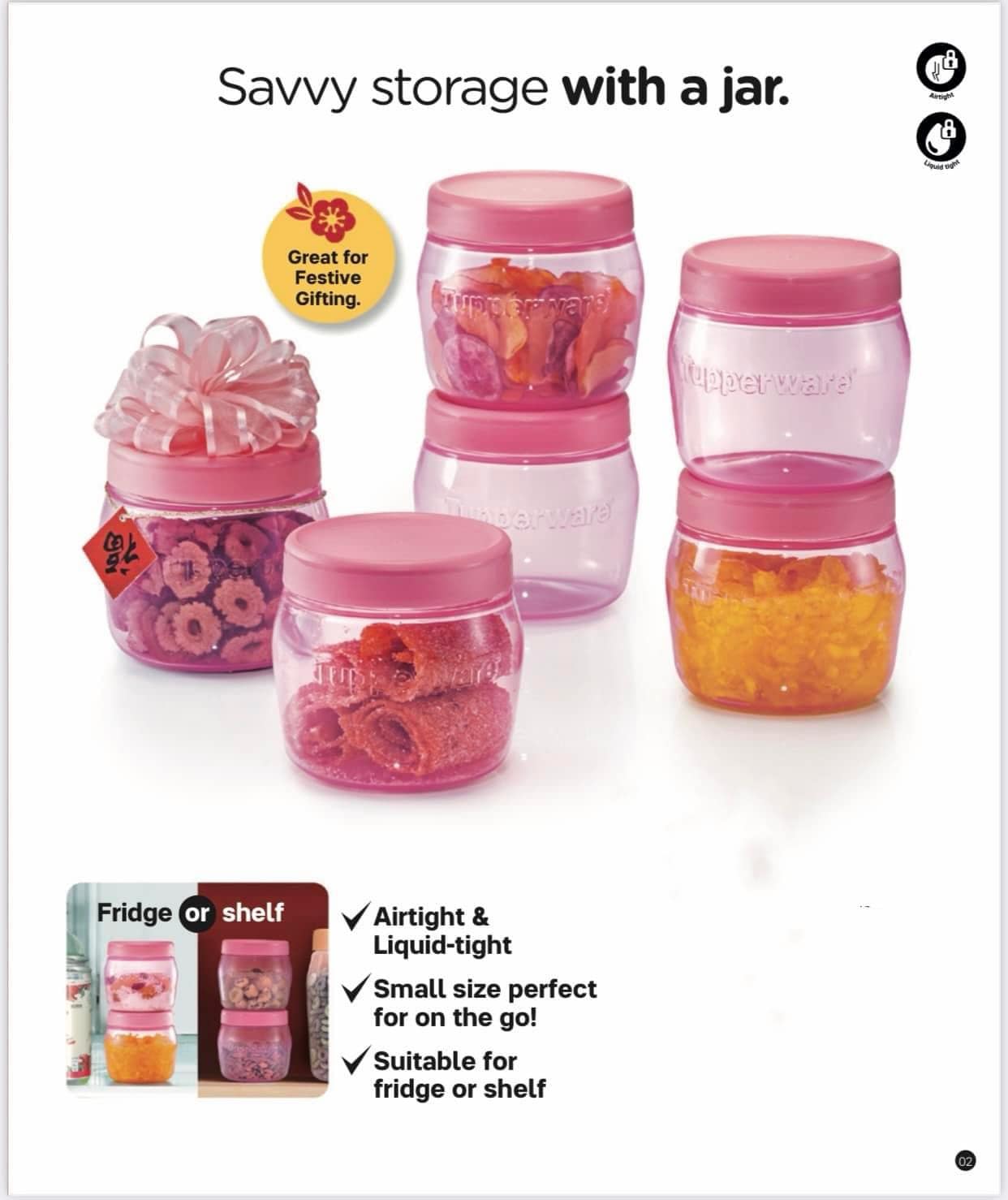 Tupperware Airtight Universal Jar 4.5L 3L 1.5L 825ml 550ml 325ml ...