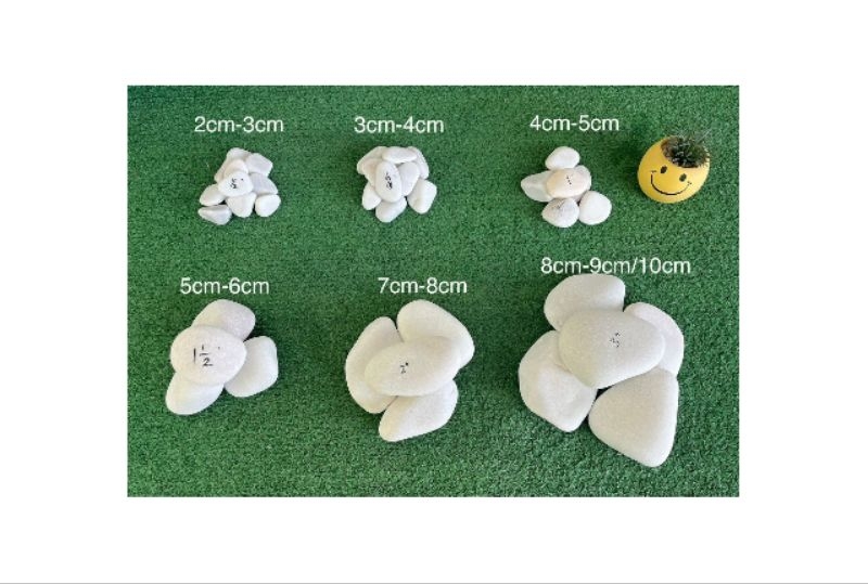 1kg White Pebble Natural Stone For Garden Landscape/Batu Putih Semula ...