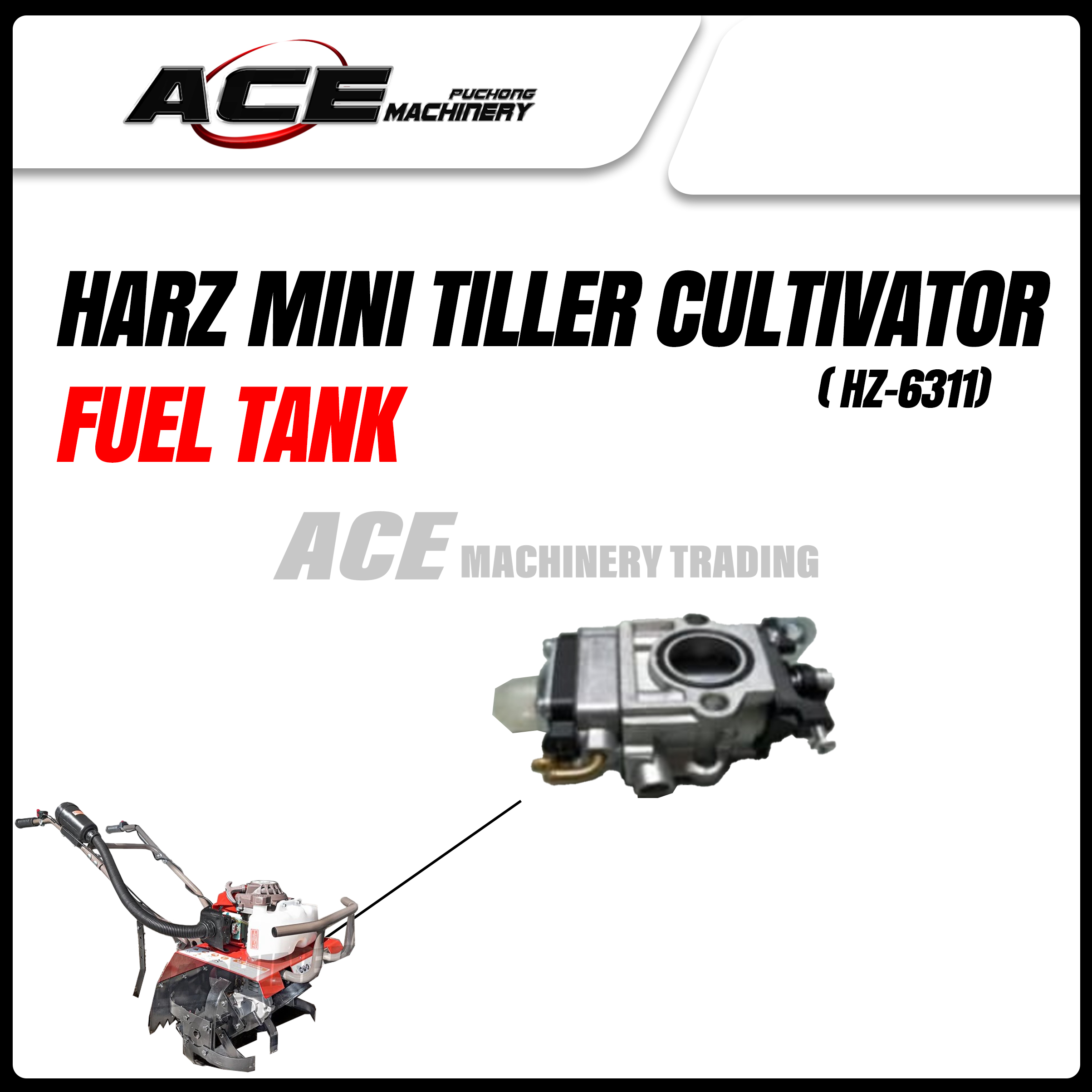 HARZ Mini Tiller Cultivator 68cc HZ-6311 ( CARBURETOR ) | Shopee Malaysia