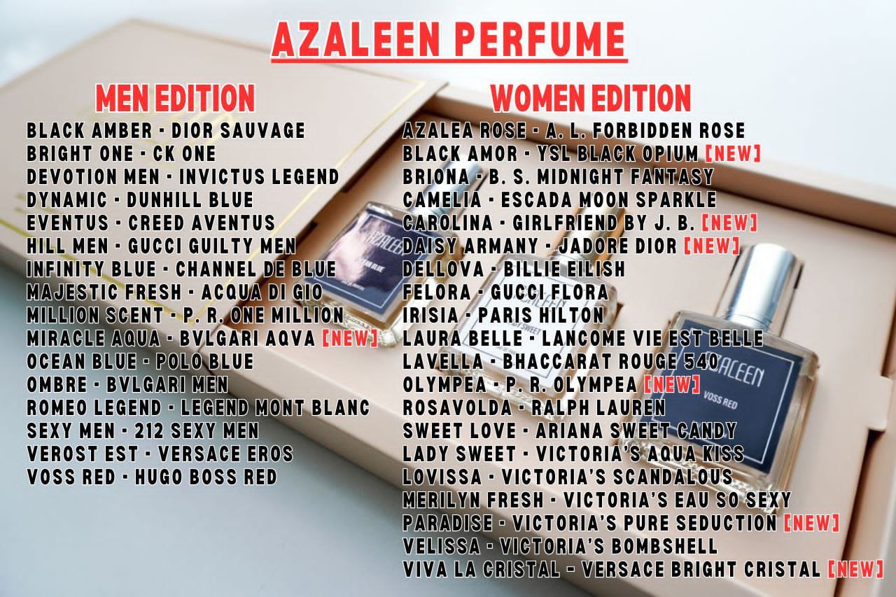 Azaleen Perfume Set Combo 3 Botol 39ml (Pilihan Wangian Sendiri ...