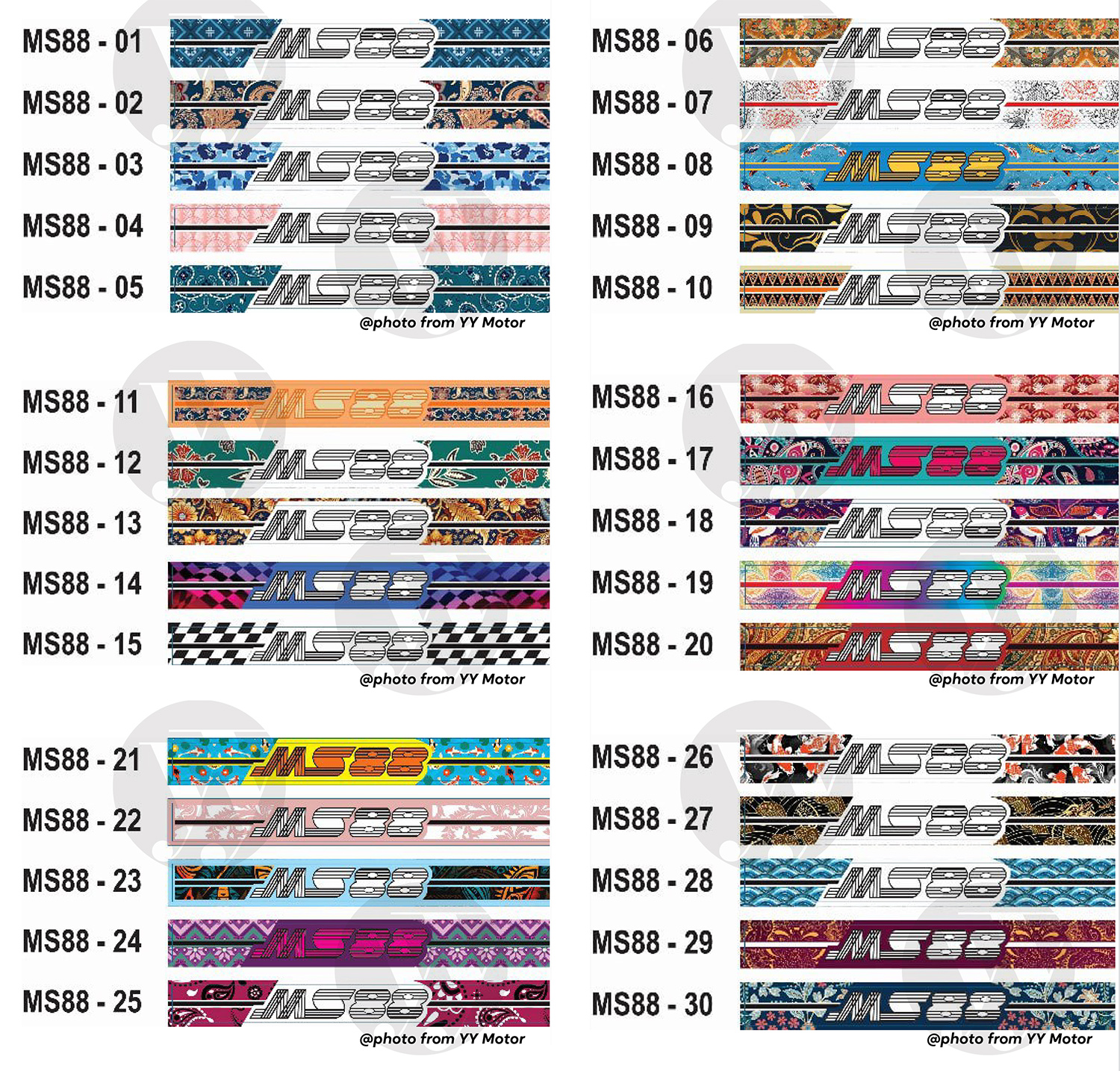 Sticker Helmet MS88 / Sticker MS88 Premium Quality Custom New Design ...