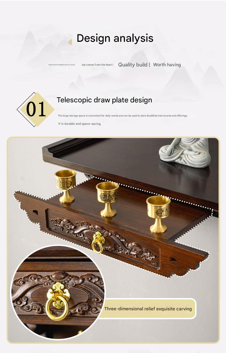 God of Wealth Buddha cabinet shrine altar wall-mounted cabinet home shrine Buddha table cabinet ...