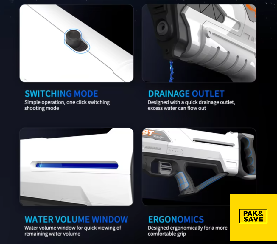 Electric Water Gun Weal Maker Gatling Burst Ice Toy Outdoor Swimming ...