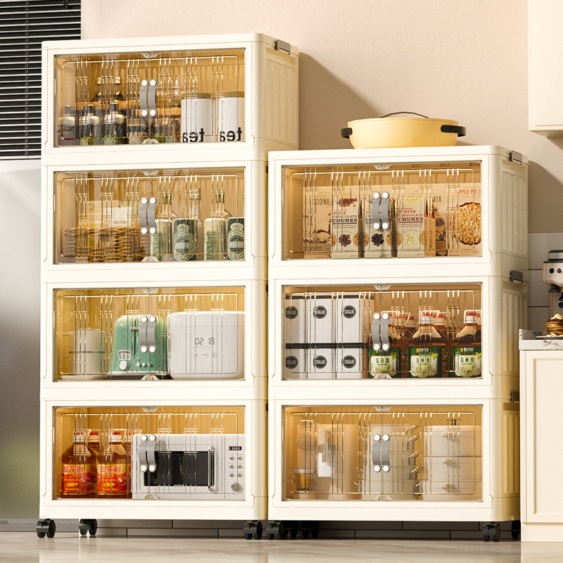 Almari dapur Foldable Storage Box Storage Kitchen Cabinet Storage Box ...