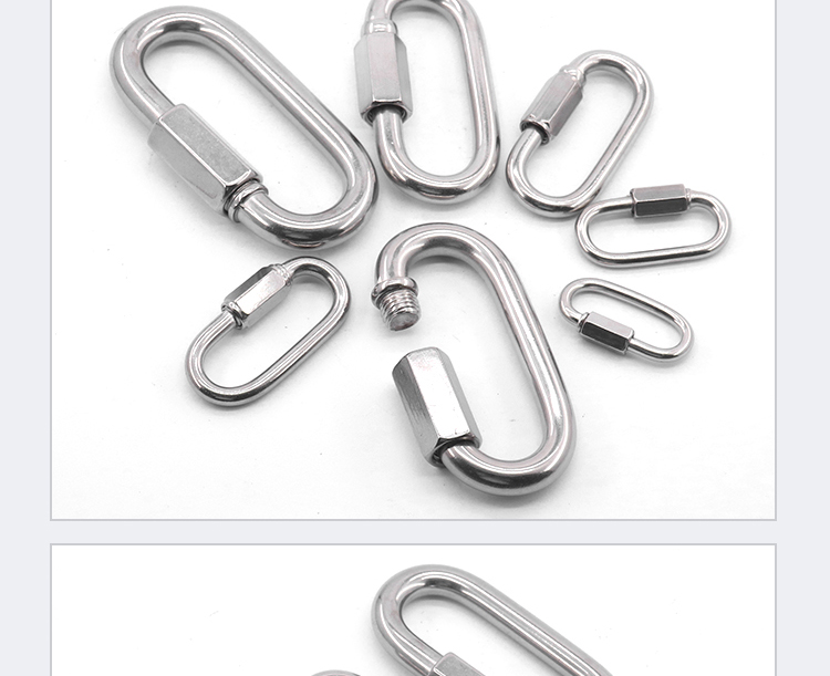 304 Stainless Steel Quick Connection Screw Lock Climbing Gear Carabiner ...