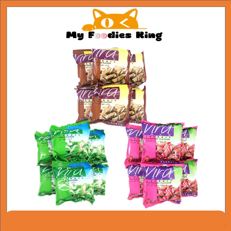 10g x 6pcs Vira Crackers Strawberry / Pandan / Chocolate [ My foodies ...
