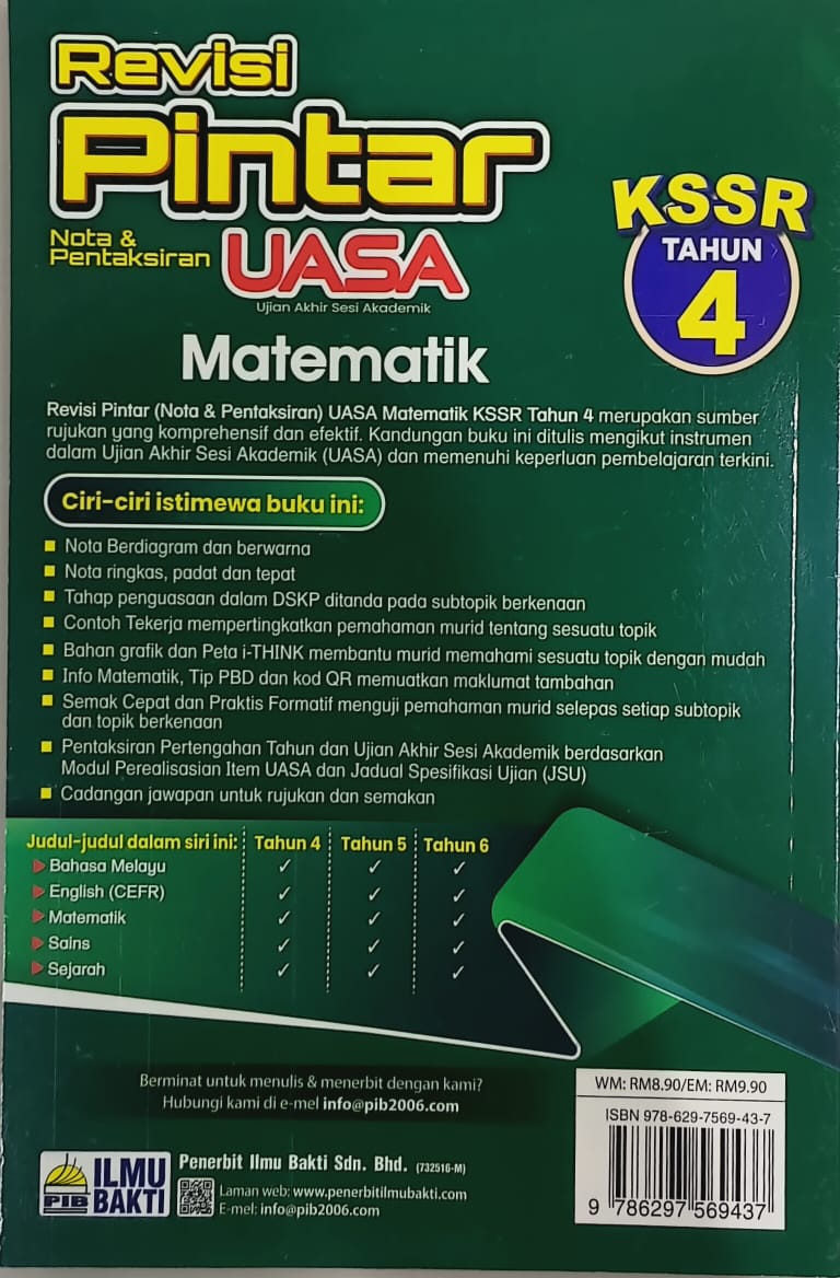 REVISI PINTAR NOTA & PENTAKSIRAN UASA MATEMATIK TAHUN 4 | Shopee Malaysia