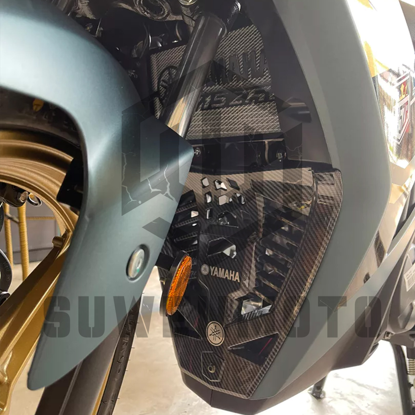 Yamaha Y15ZR V1 V2 Alloy CNC Coolant Net Engine Protector Cover PVC ...