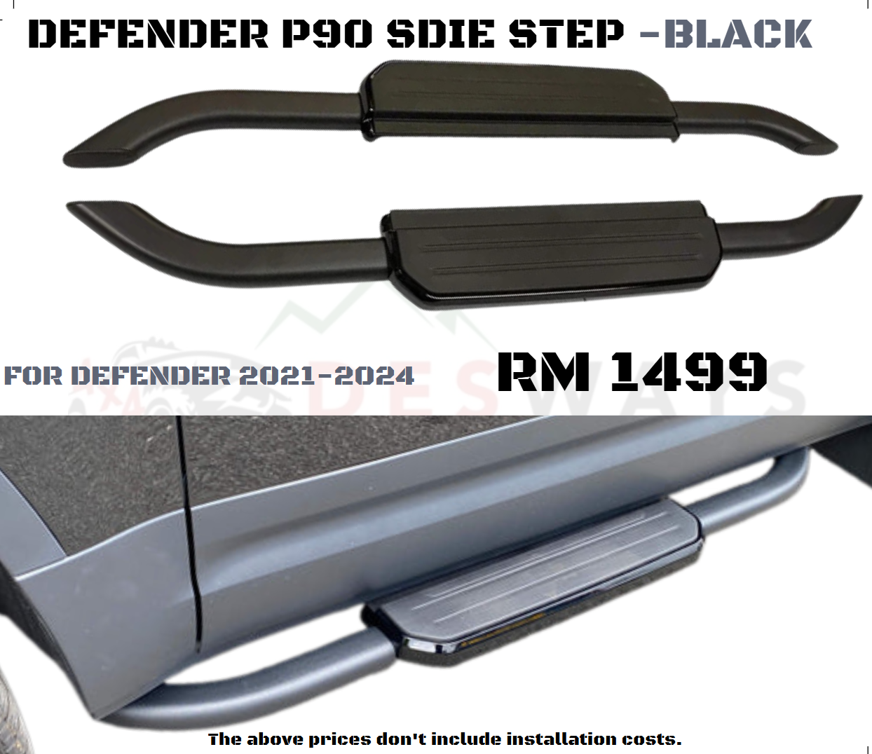 Land Rover Defender 2021-2024 P90 SDIE STEP （SLIVER /BLACK) | Shopee ...