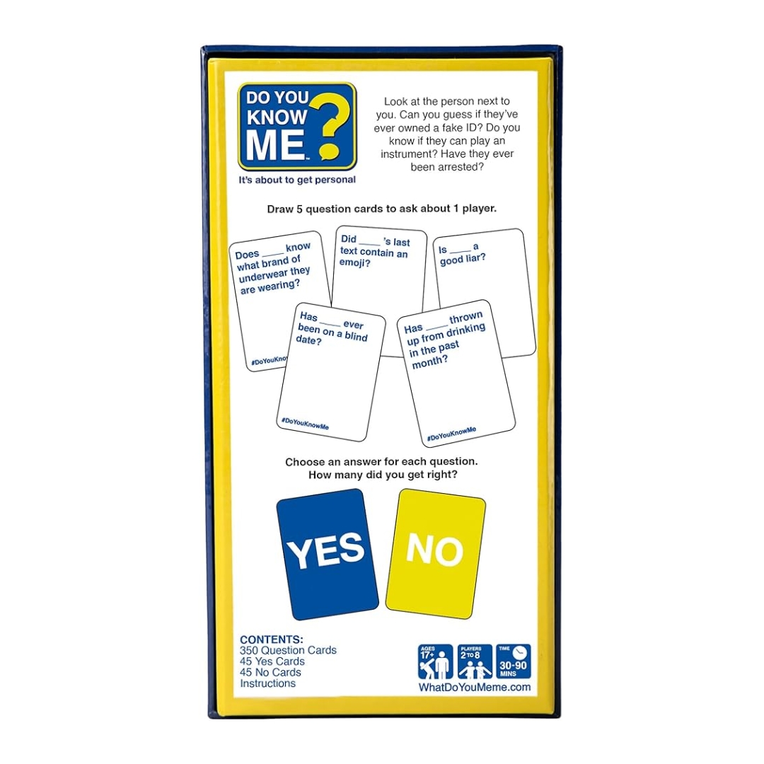 Do You Know Me? Card Game Board Game Get To Know Each Other Collection ...