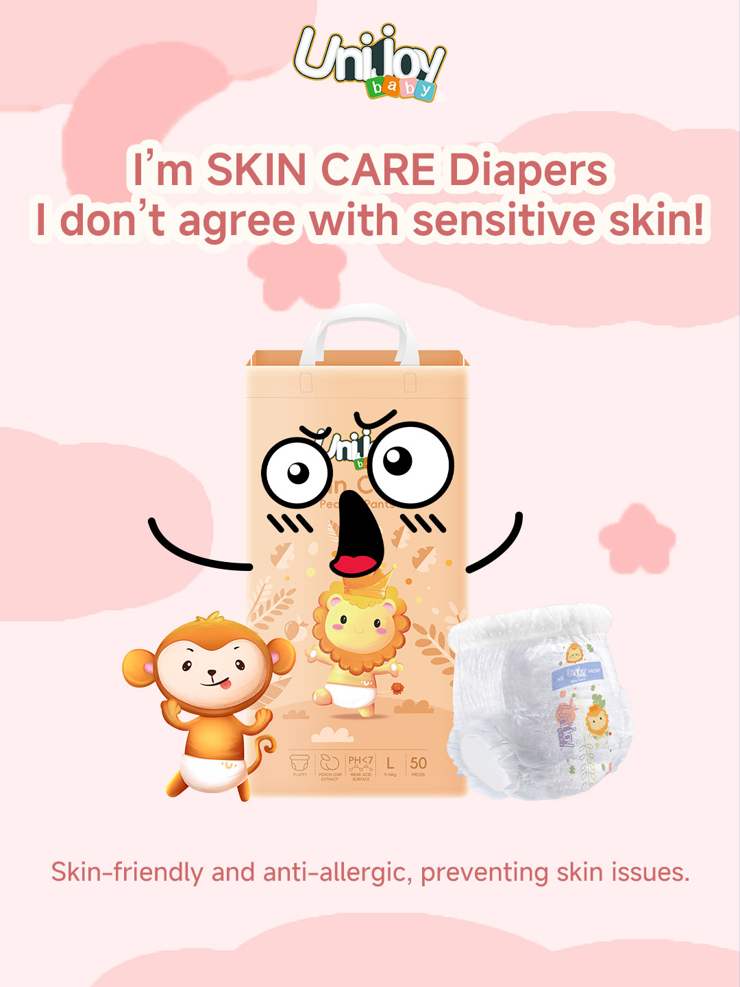 UNIJOY BABY DIAPER ↪𝐆𝐈𝐅𝐓🎁 OXYGEN CARE (MINI PACK+MEGA PACK) / SKIN CARE ...