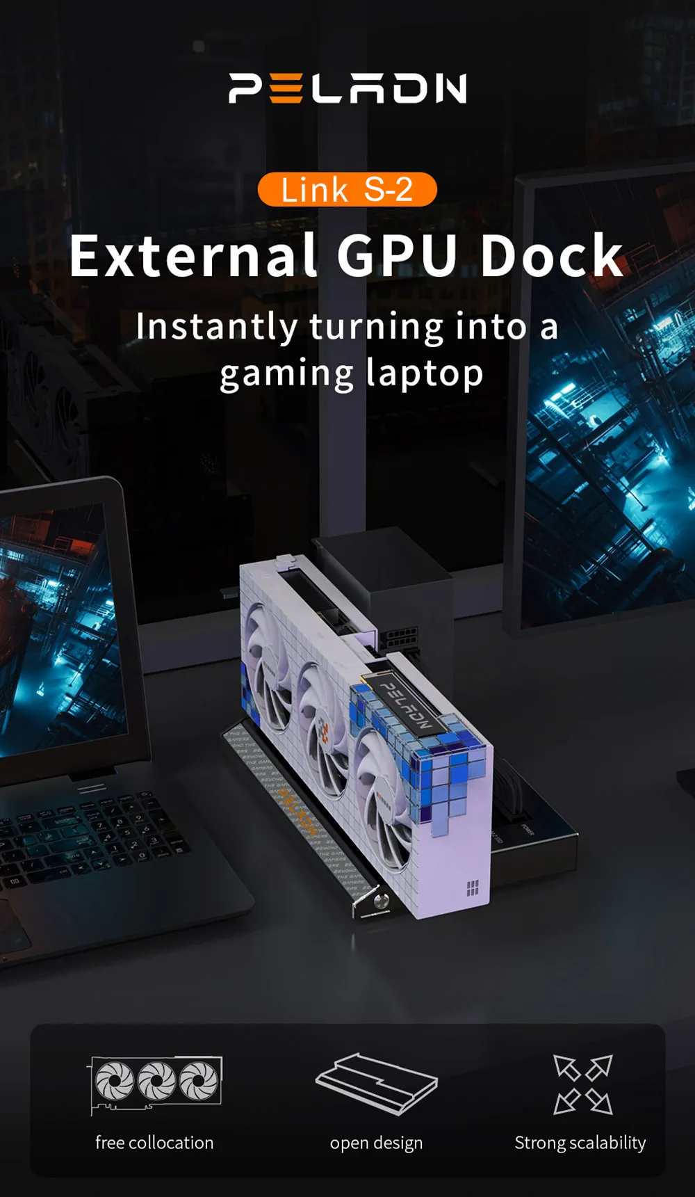 Peladn Link-S2 Oculink Graphics Card Docking Station For Laptop MINI PC GPU Dock | Shopee Malaysia