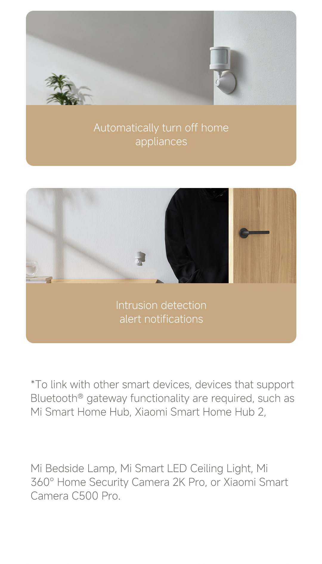 Xiaomi Mi Motion Sensor 2S high sensitivity/illuminance detection ...