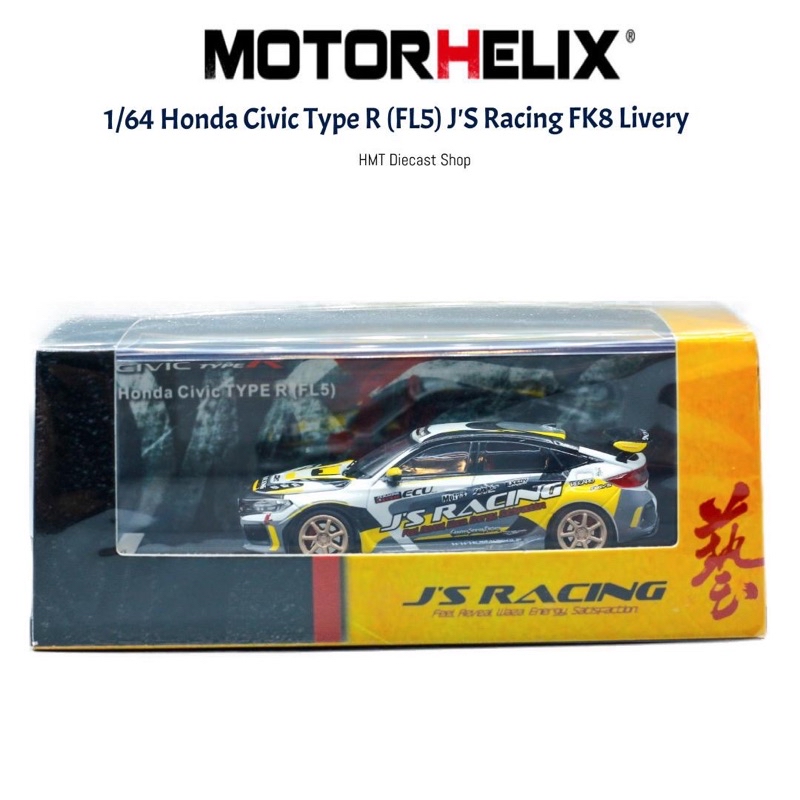 MOTORHELIX 1/64 Honda Civic Type R FL5 JS Racing FK8 Livery | Shopee ...