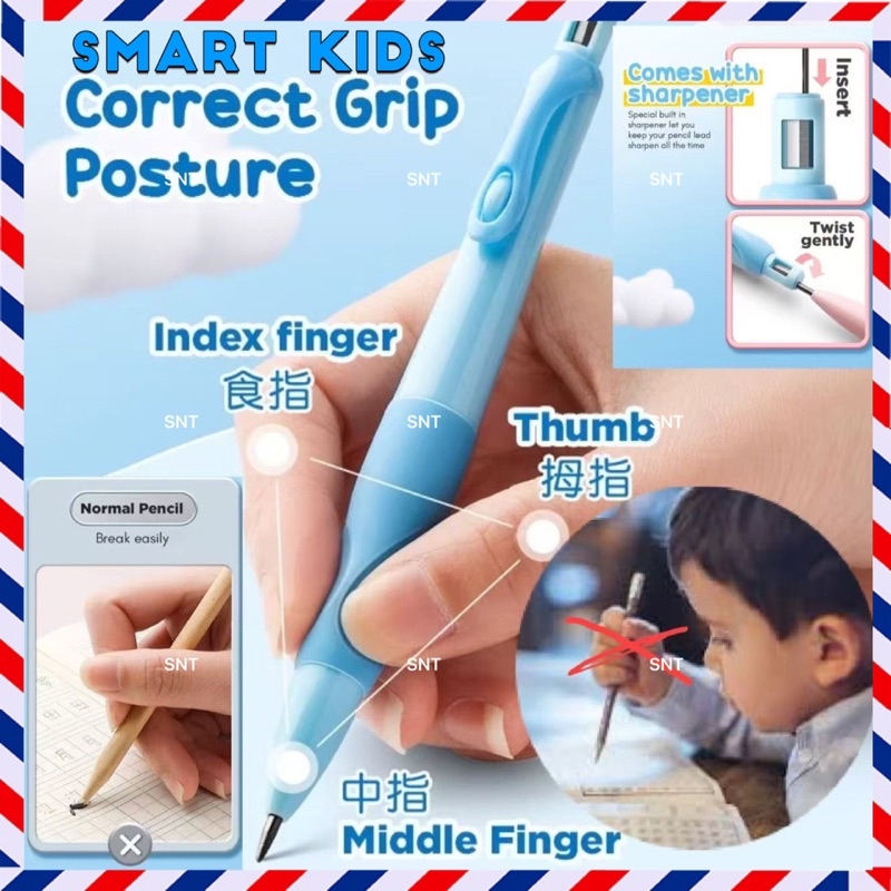 02930 2mm Posture Correction Mechanical Pencil with Sharpener Comfort ...