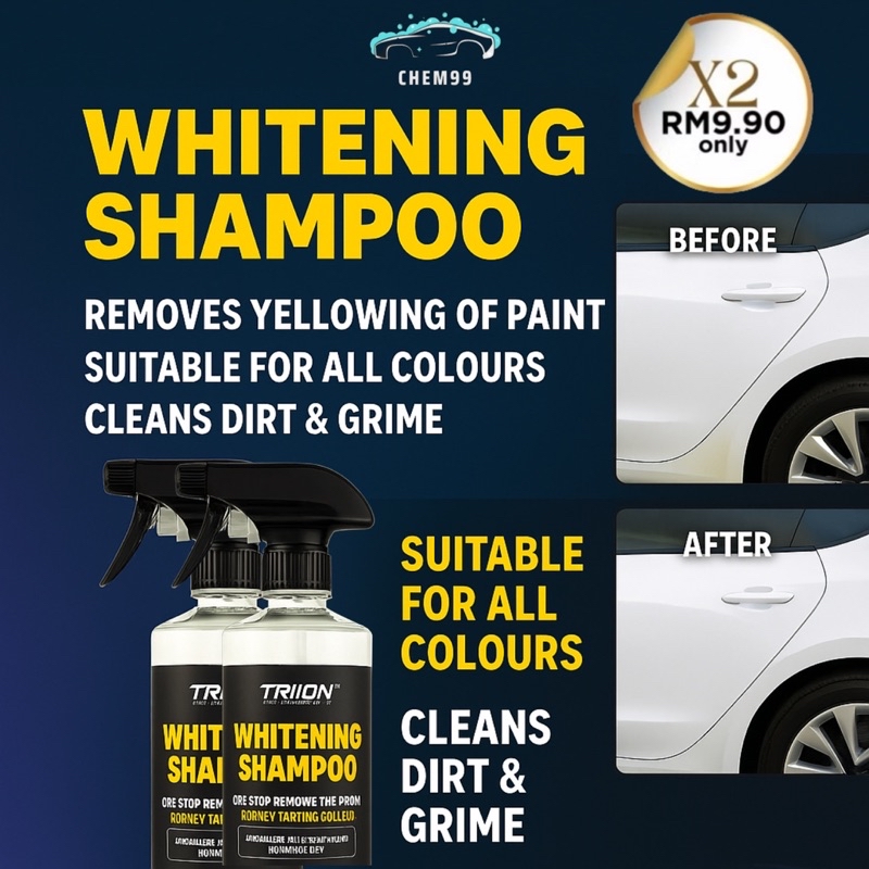 Triion 350ml Whitening Shampoo White Car Sabun Kereta Putih Sabun ...