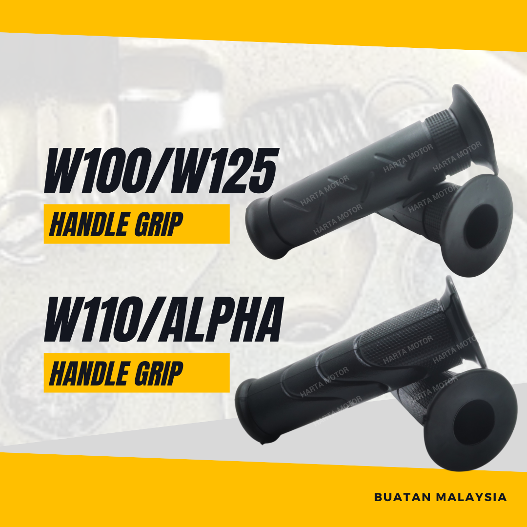 HANDLE GRIP SET- WAVE W100 W125 W110 DASH 1 2 NEW ALPHA W100R RUBBER ...