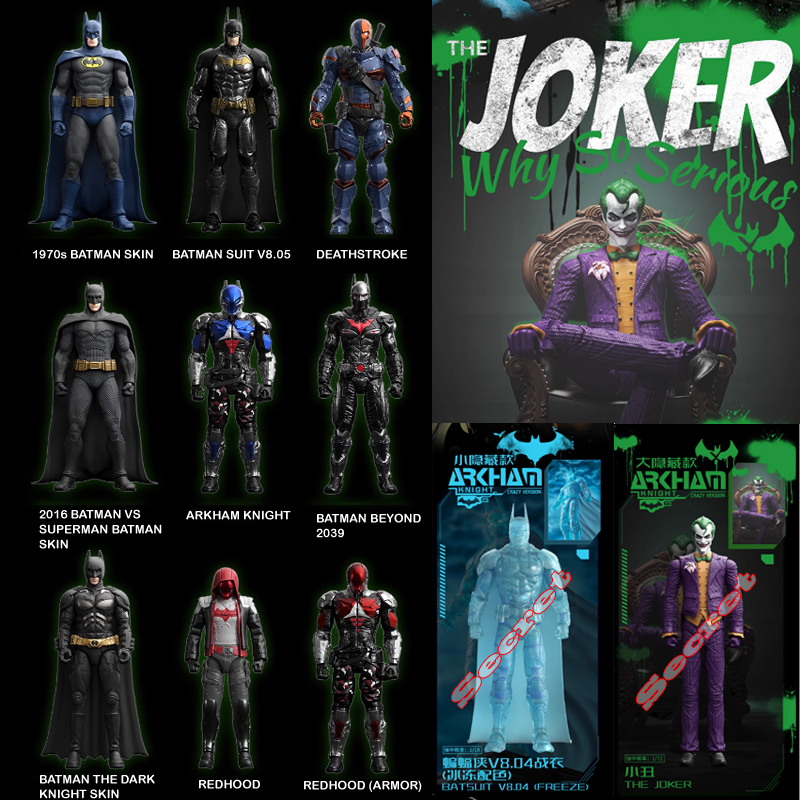 F5 Batman Joker Arkham Knight Crazy Version Model Kits Assembled Model ...