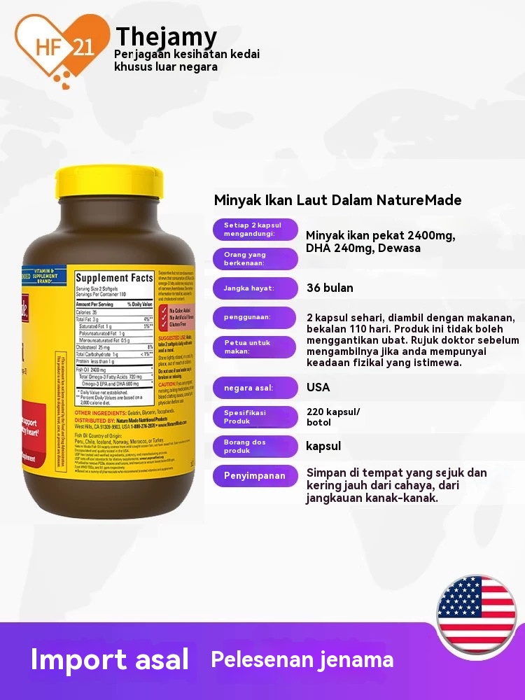 Nature Made Fish Oil 1200 mg (with 360 mg Omega-3), 220 Softgels ...