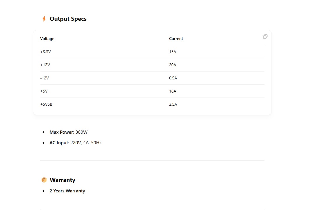 SLEV Slevnery SF380 SFX Power Supply 380W Max Mini Size / ATX SE380 ...