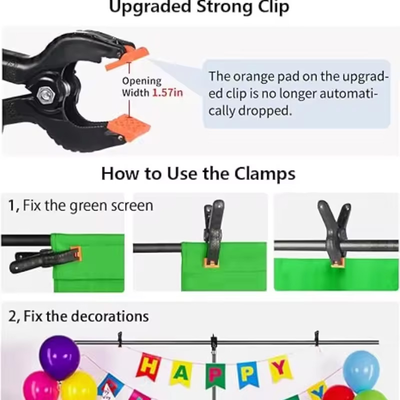 2MX2M T-Shape Backdrop Stand Kit with Background Cloth Video Chroma Key ...
