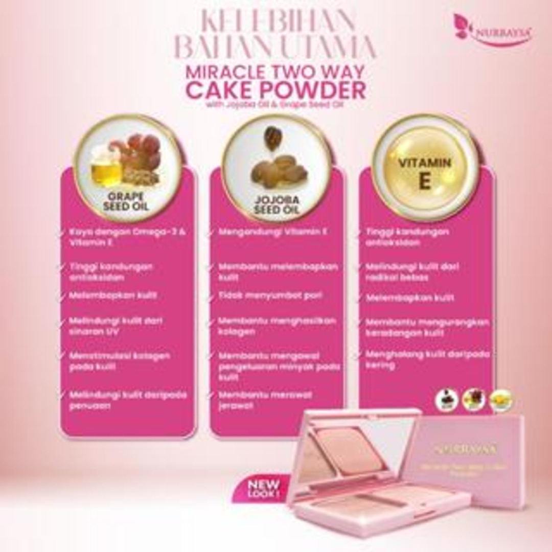NURRAYSA Miracle Two Way Cake Powder With Jojoba Oil Compact Powder ...