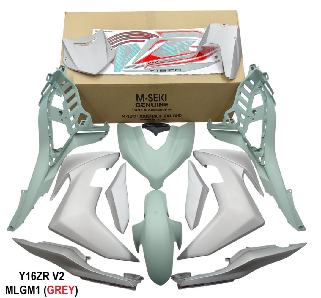 Y16 V2 COVERSET Y16ZR ORIGINAL HONG LEONG YAMAHA HLY PJ MLGNM1 MAG GREY ...