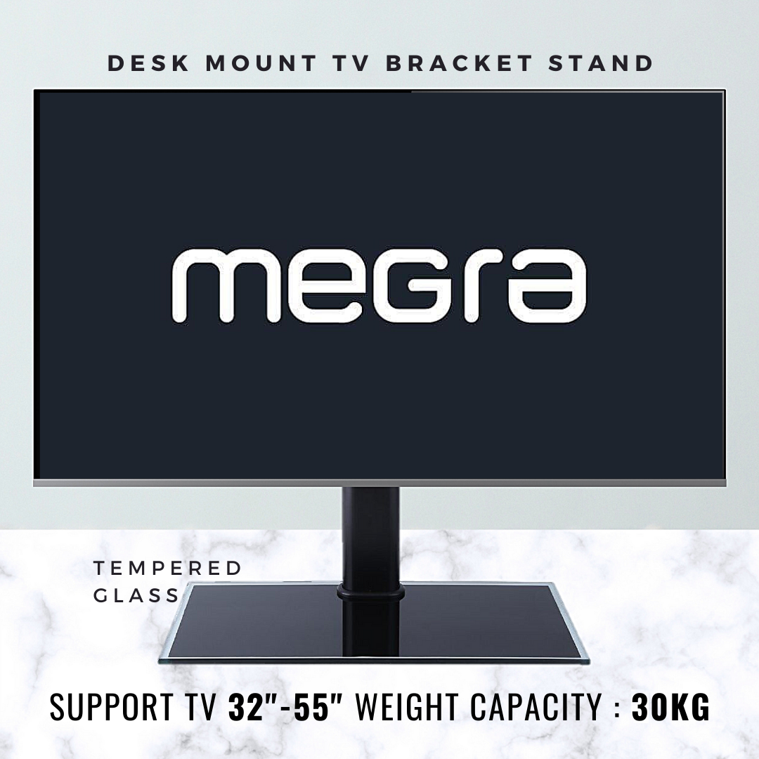 MEGRA Table Top TV Stand Bracket Desk Mount Monitor TV Table Bracket ...