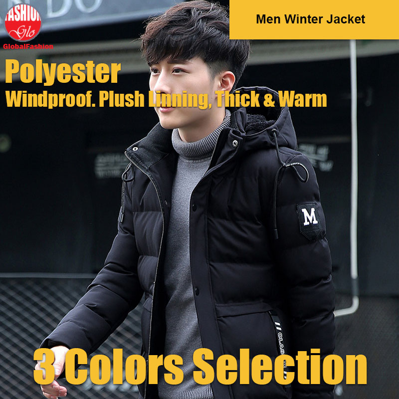 Waterproof Winter Jacket Men Baju Sejuk Jaket Lelaki Tebal Slim Fit ...