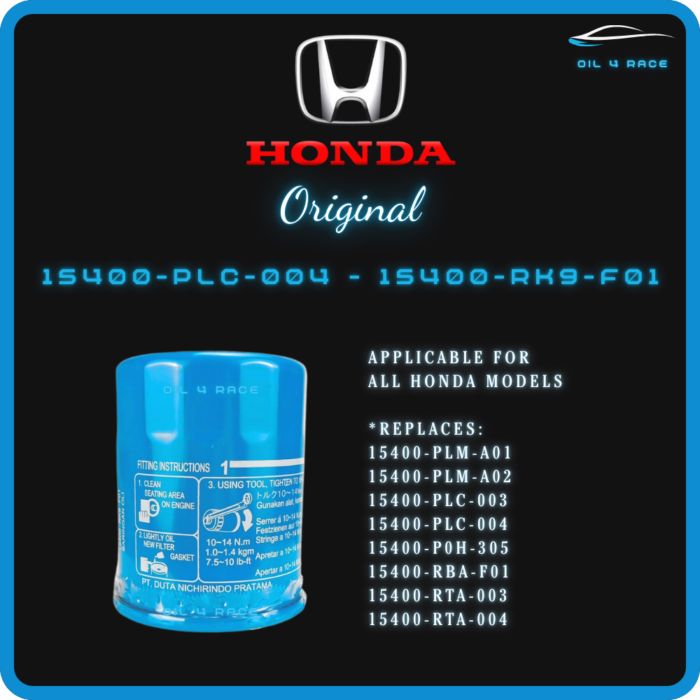Genuine Honda Oil Filter (Original) 15400-PLC-004 - 15400-RK9-F01 ...