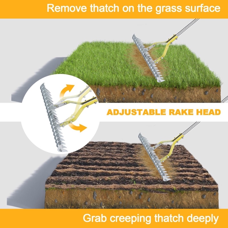 Thatch Rake / Detach the Dead Grass / Manual Hay Rake Tool / Detach ...