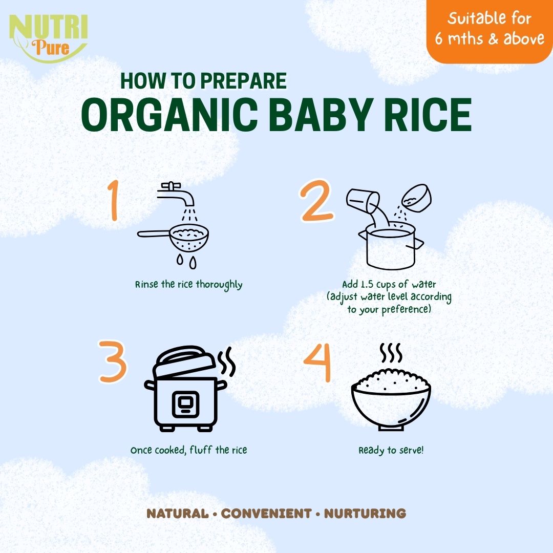 Nutri Pure Organic Baby Rice | Beras Bayi Organik (Calrose / Millet ...