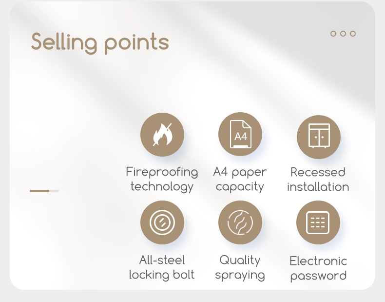 Deli OBSIDIAN Fireproof Security Safe Box Keypad Fire Insulation Double ...