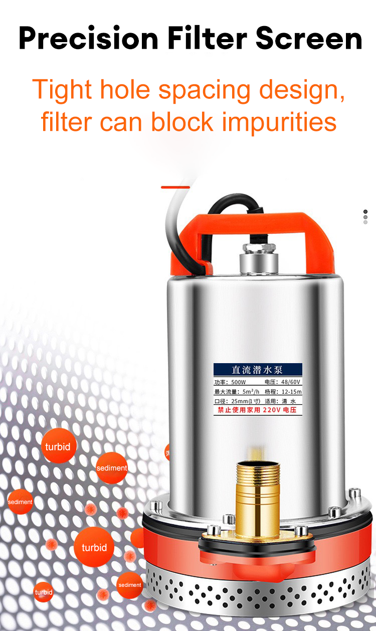 DC Solar Pump DC Water Pump Submersible Pump 1inch Deep Well Water Pump ...