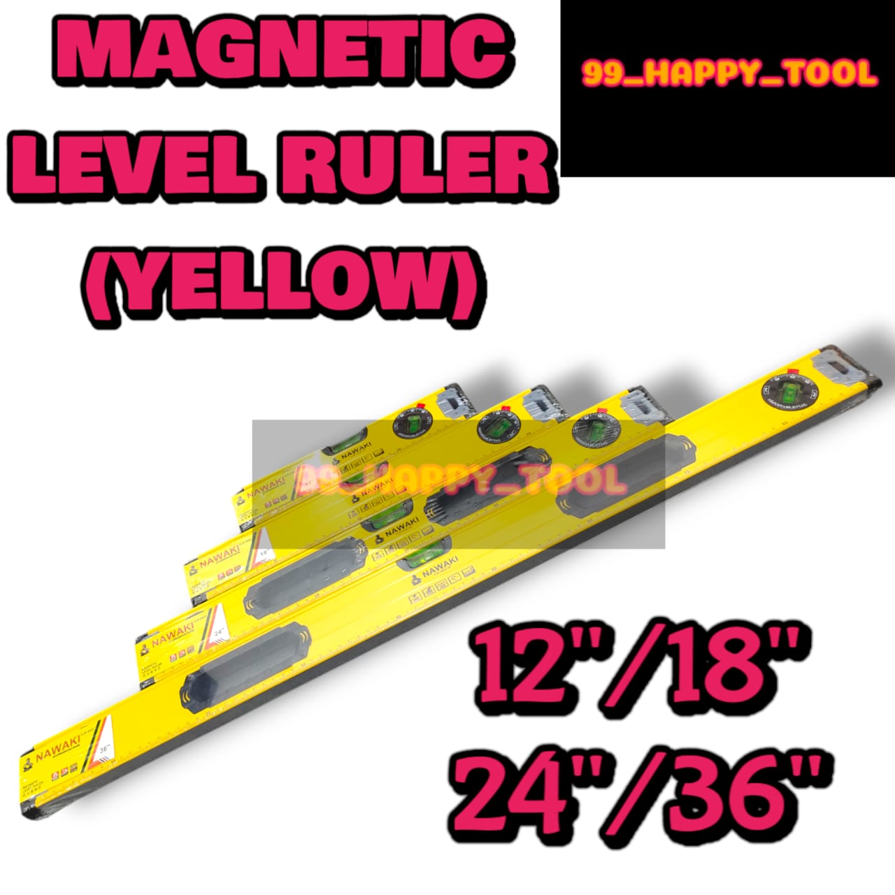 READY STOCK YA!!! MAGNETIC LEVEL RULER (YELLOW) | Shopee Malaysia