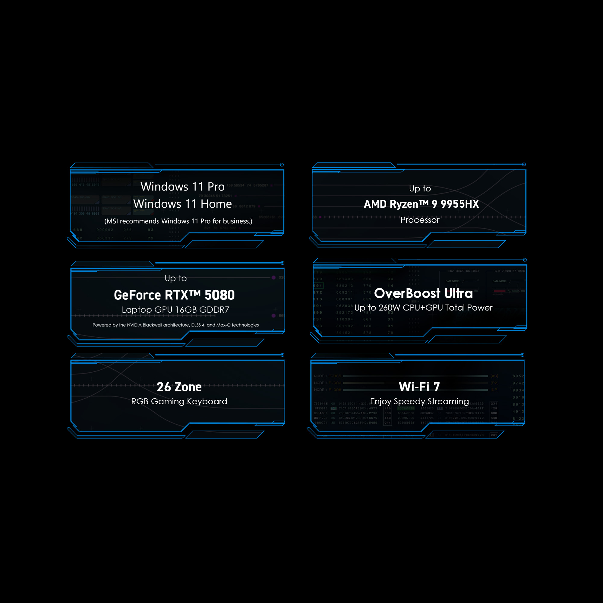 MSI Vector A18 HX A9WHG 097 (18" QHD+ IPS 240Hz/R9-9955HX/32GB DDR5/2TB ...