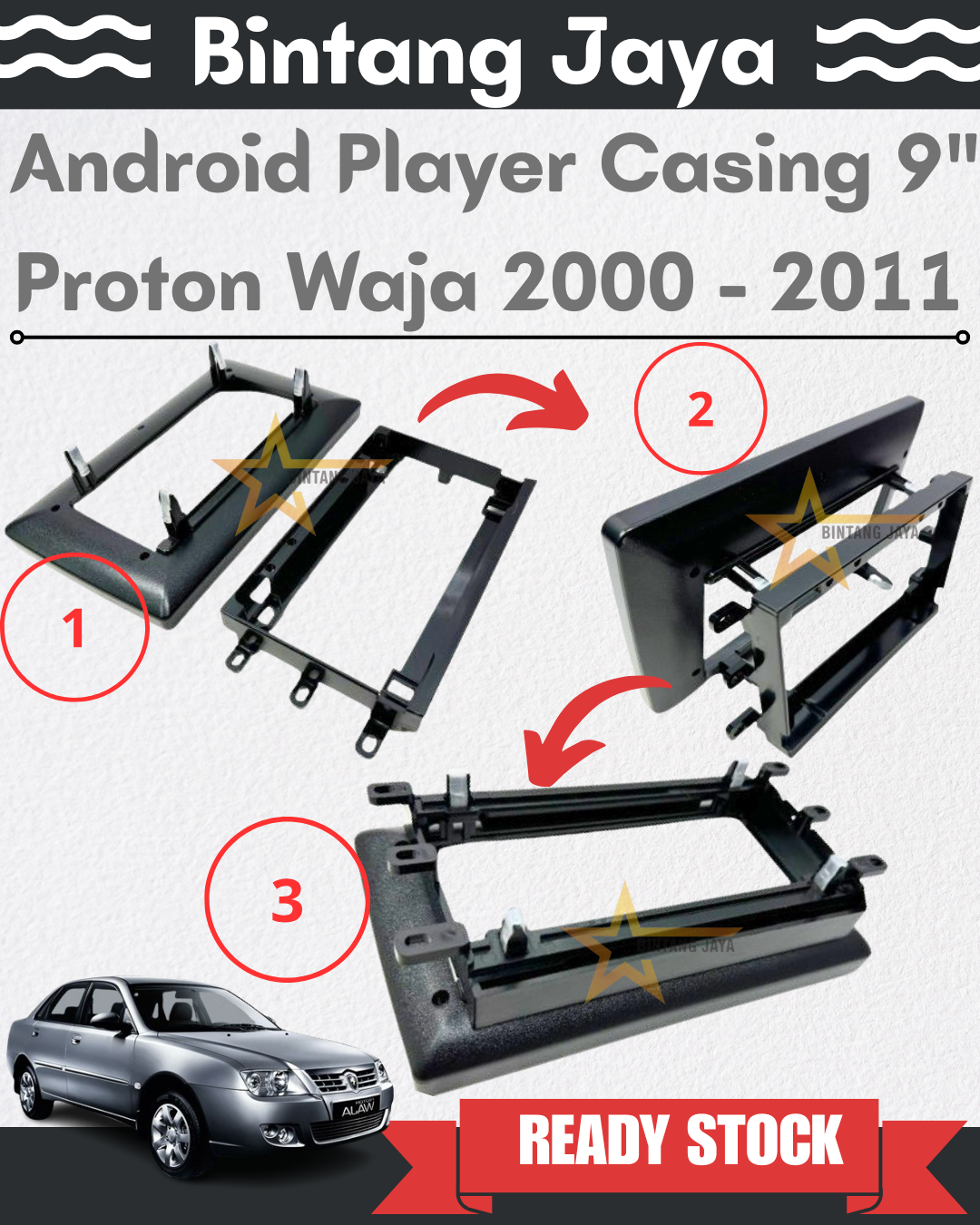 Android Player Casing 9" Proton Waja 2000 - 2011 (with/without proton ...
