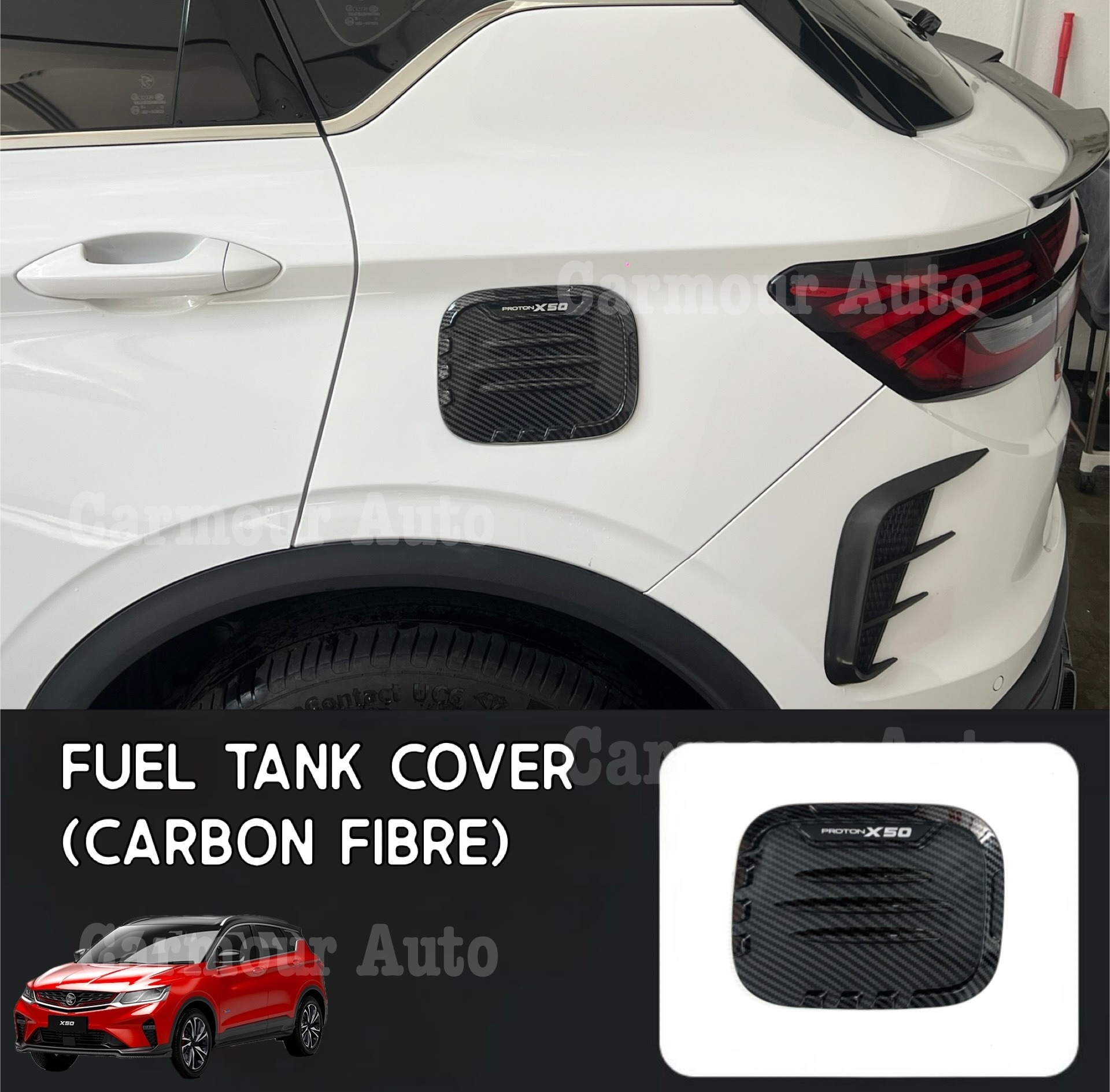 Proton X50 (2020-2024+) Fuel Tank Cover Petrol Cap Trim Cover | Shopee ...
