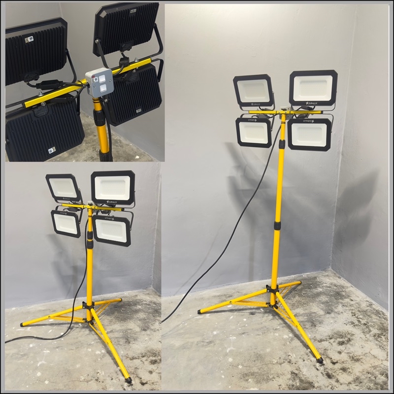 HEAVY DUTY 600W LED Complete Set Lampu Spotlight Portable Tripod Light ...