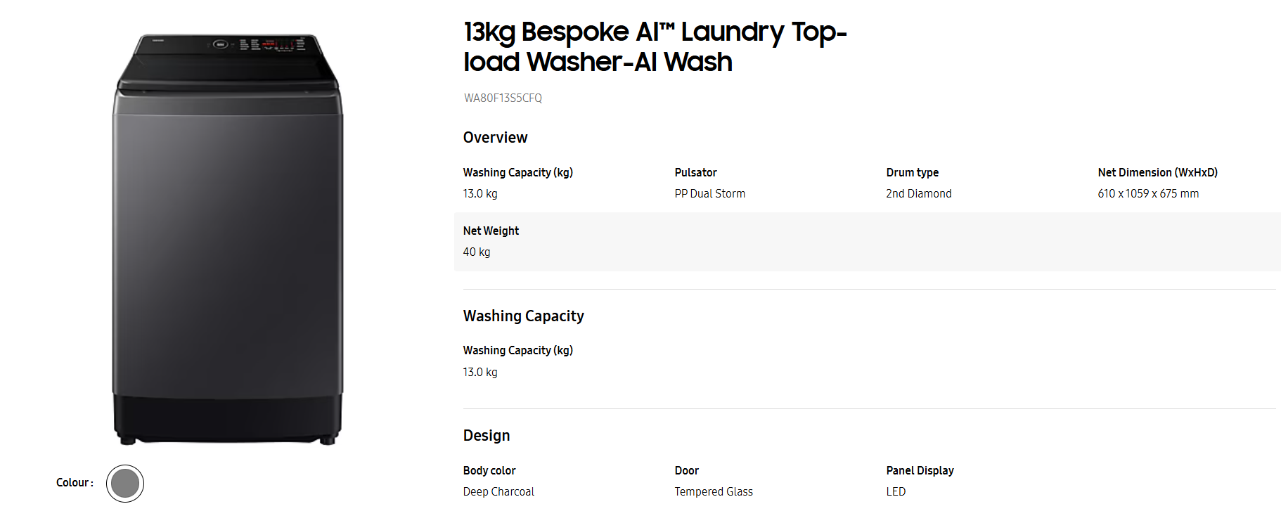 2025 NEW Samsung 13kg Bespoke AI™ Washing Machine Inverter Top Load ...